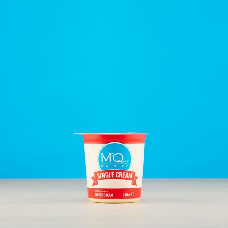 250ml McQueens Fresh Single Cream In Eco Pot | McQueens Dairies