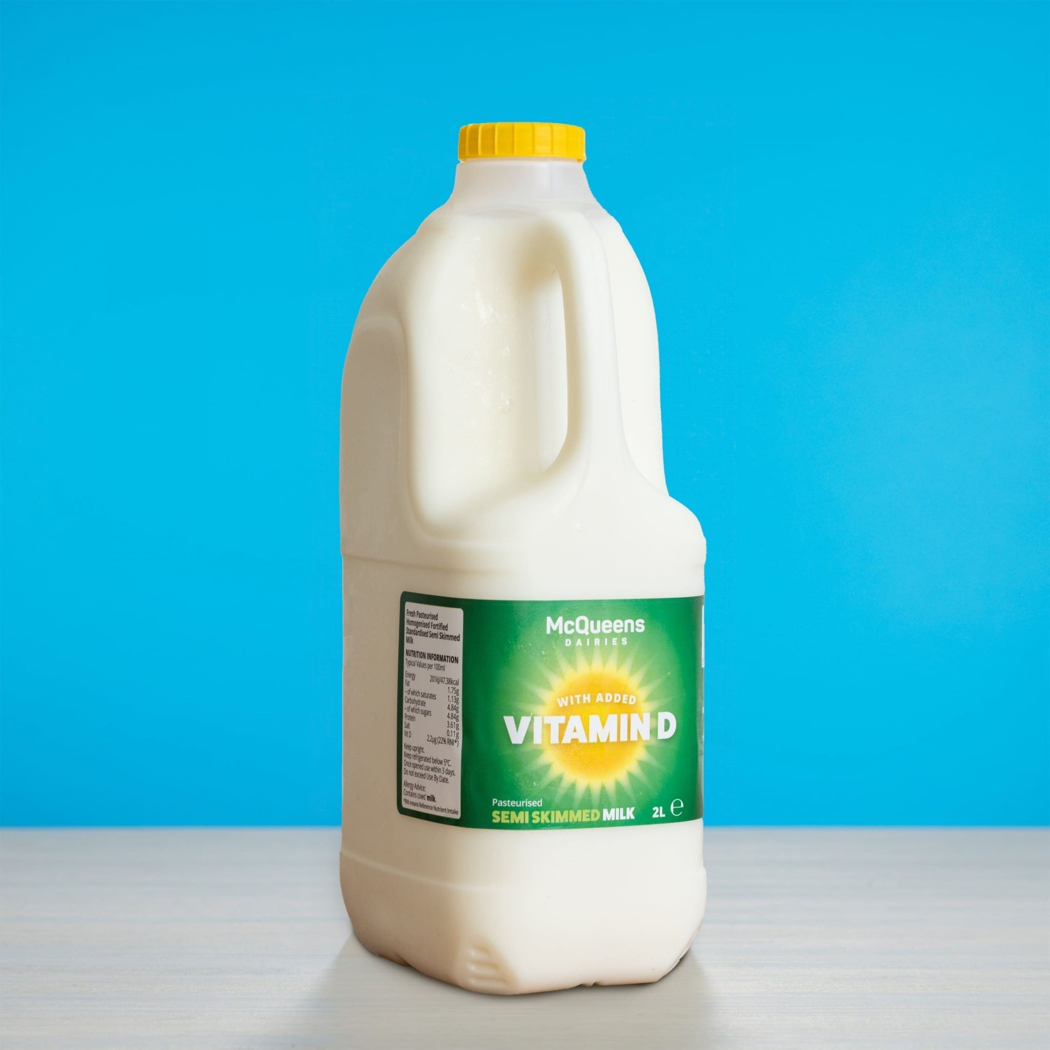 Vitamin D Enriched Semi-Skimmed Milk | 2 Litre | McQueens Dairies