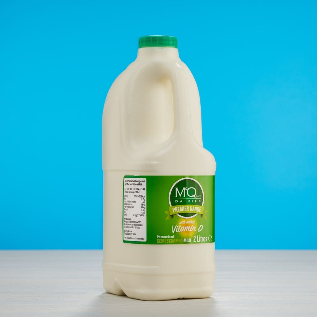 Vitamin D Enriched Semi-Skimmed Milk Delivery - McQueens Dairies