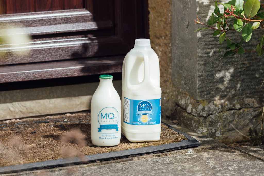 Semi-Skimmed Organic Milk in Glass Bottle | 1 Pint | McQueens Dairies