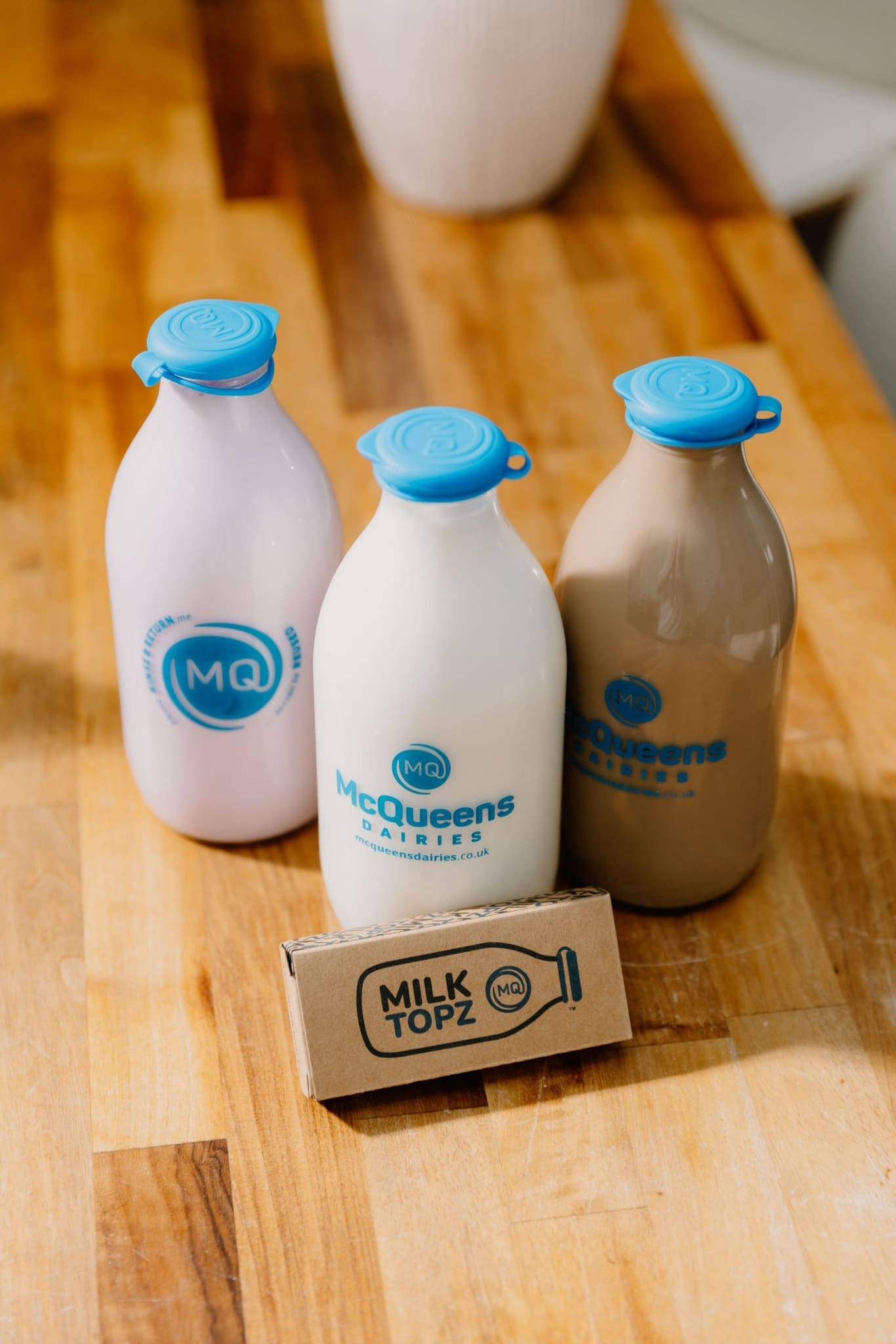 McQueens Milk Lids (Pack of 3 - Blue) - McQueens Dairies