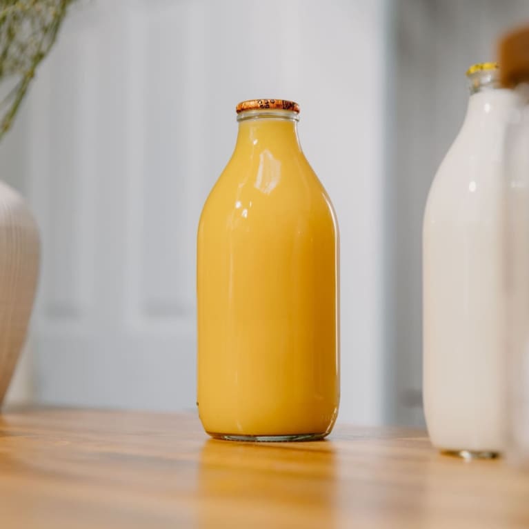 Organic Whole Milk in Glass Bottles | 1 Pint | McQueens Dairies