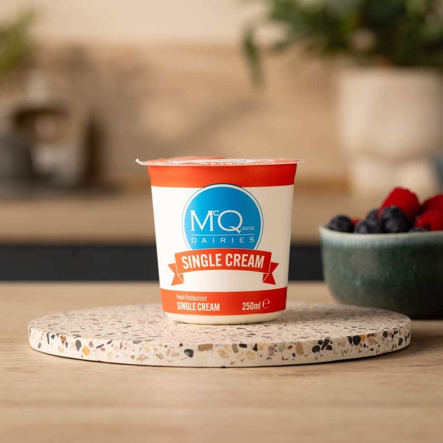 250ml McQueens Fresh Single Cream In Eco Pot | McQueens Dairies