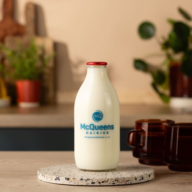 Fresh Milk in Glass Bottles Delivery UK | McQueens Dairies