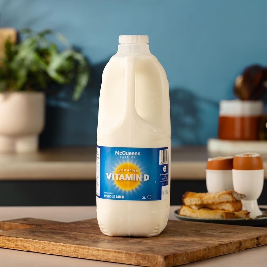 Semi-Skimmed Milk in Plastic Bottle Delivered | 2 Litre | McQueens Dairies